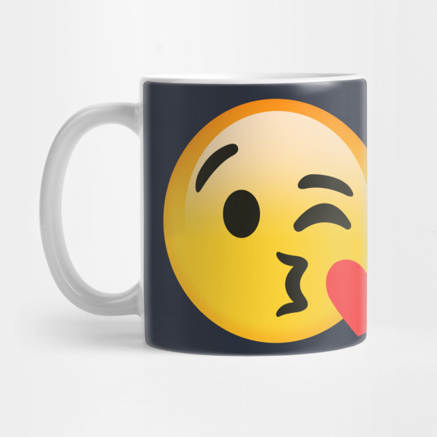 Emoji Kiss Wink Heart Blowing Kiss Emoji For Girls Kiss Emoji Mug